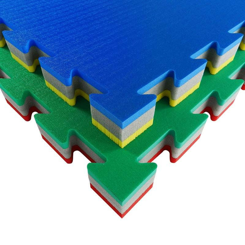 Tatami Made in Italy Judo 4cm Colore Rosso/Grigio/Verde