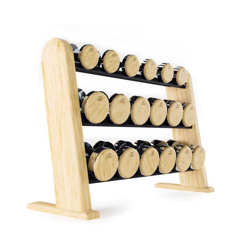 Rack Manubri DumbBells NOHrD Materiali e Finiture Frassino