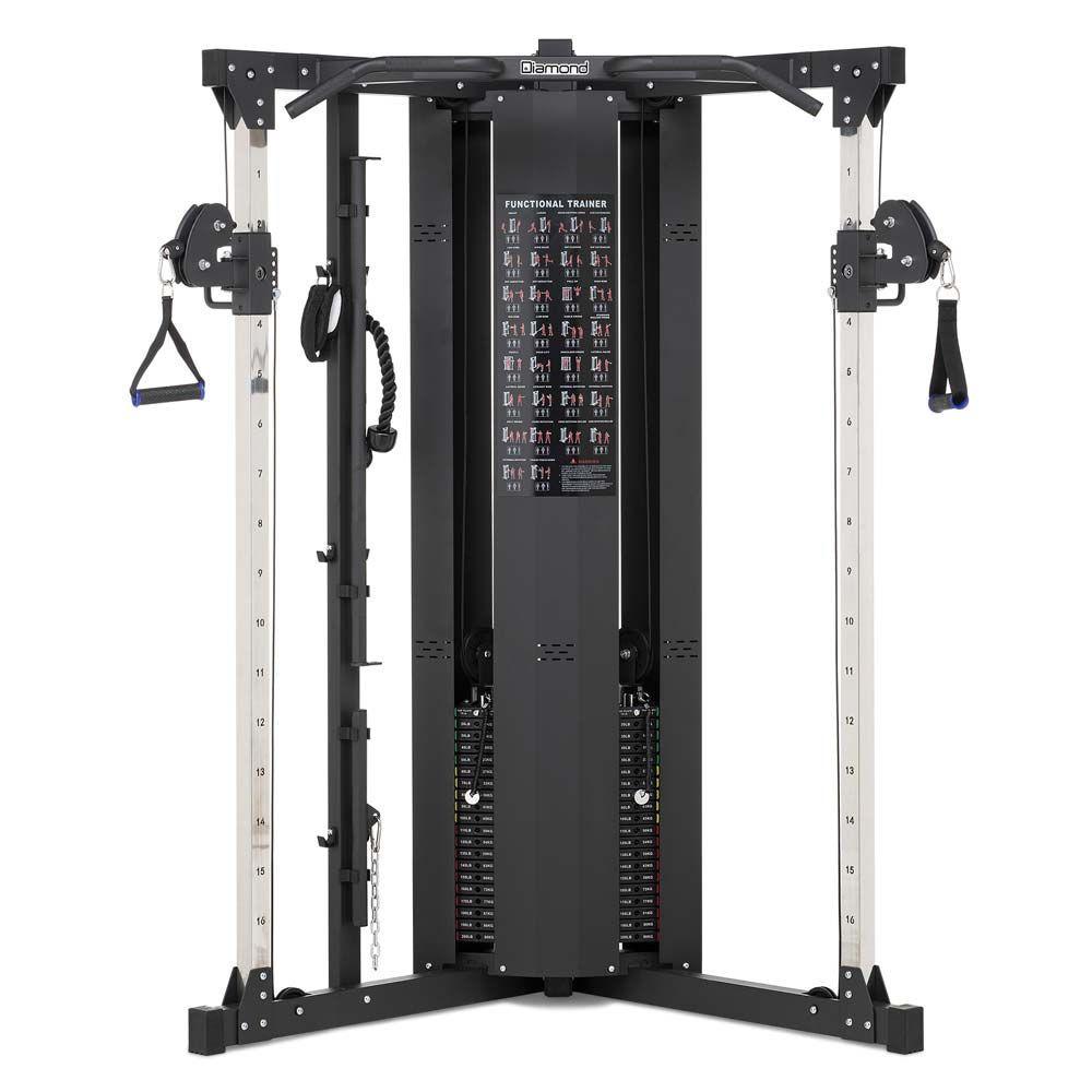 Stazione Professionale Dual Pulley Cable Cross Pacco pesi acciaio 90kg